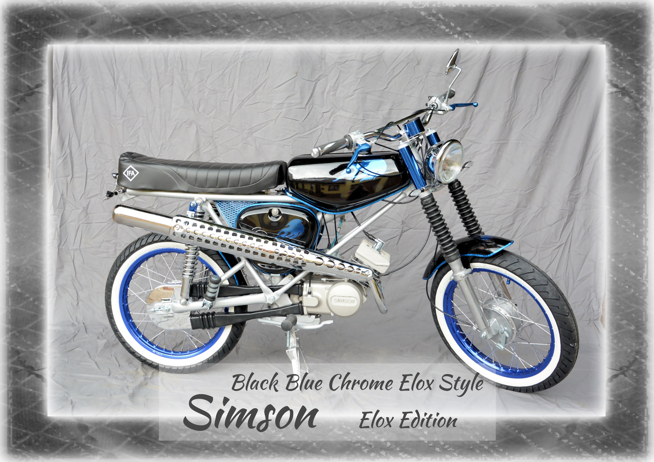 Black Blue Chrome Elox Style