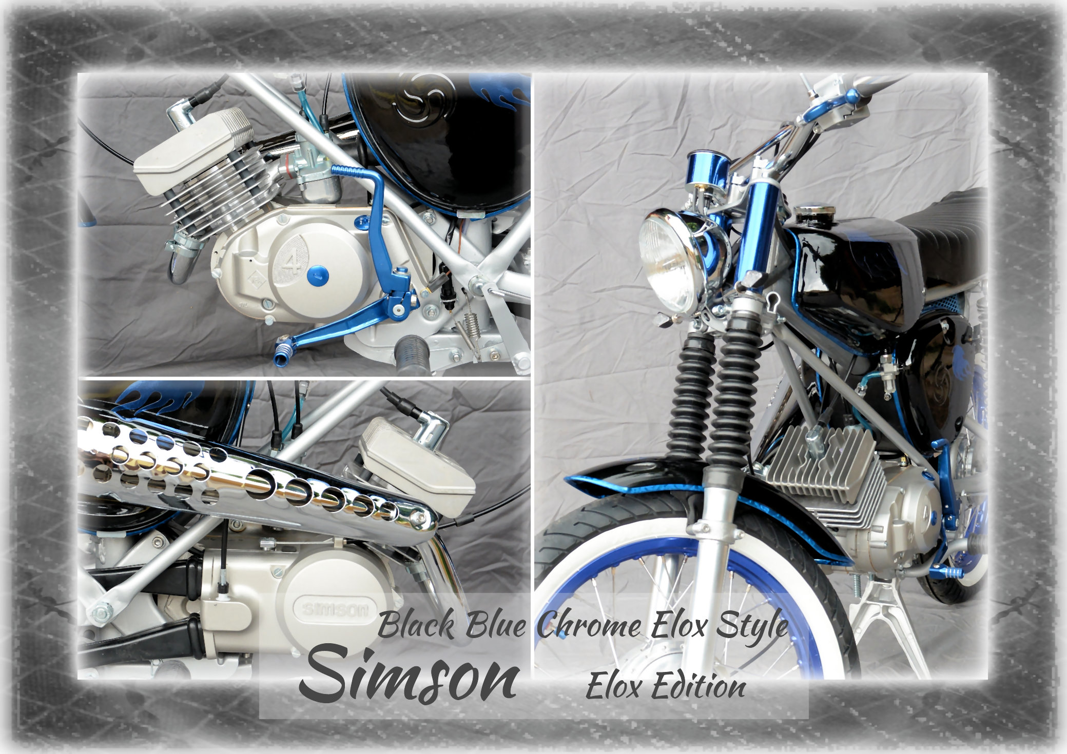 Black Blue Chrome Elox Style